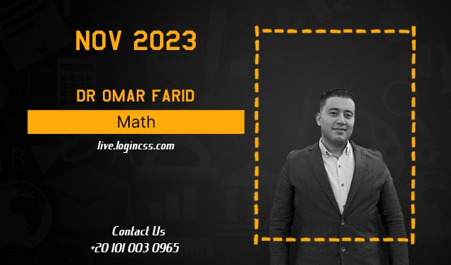 Dr Omar Farid Math M1 Nov 23 - Login Courses