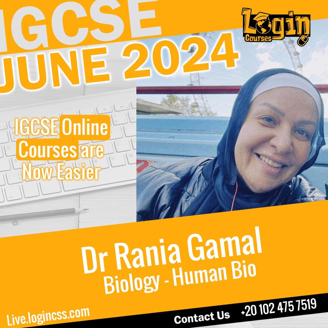 Dr Rania Gamal Biology OL Edexcel June 2024 - Group A - Login Courses