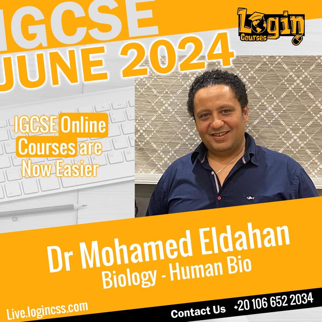 Dr Mohamed El Dahan Human Biology OL Edexcel June 2024 - Login Courses
