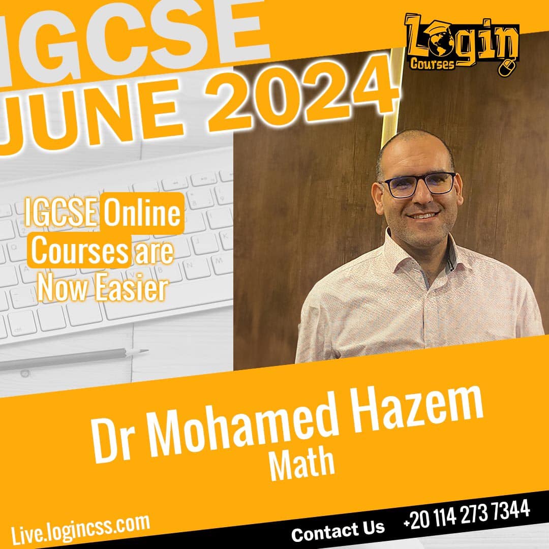 Dr Mohamed Hazem Math OL June 2024 - Group C - Login Courses